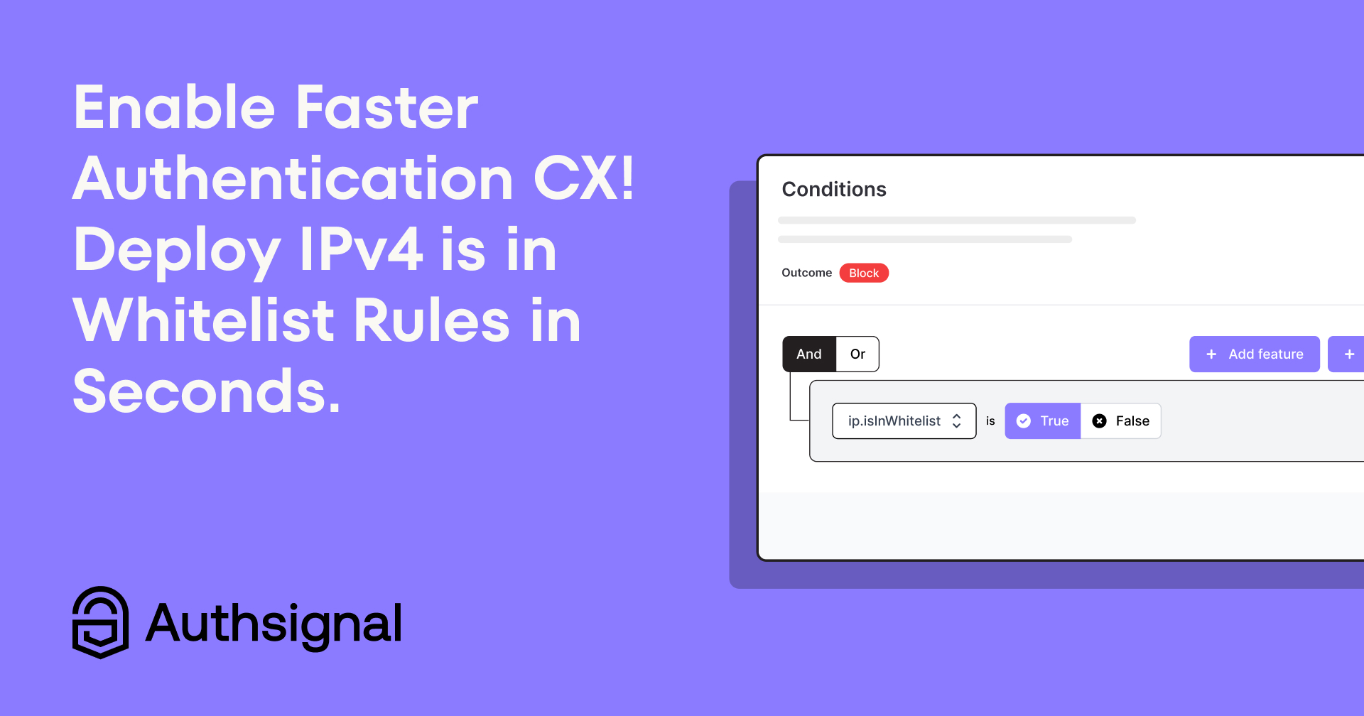 Detect and manage users whose IPv4 is in an IP address whitelist - Authsignal No-Code Policy Engine